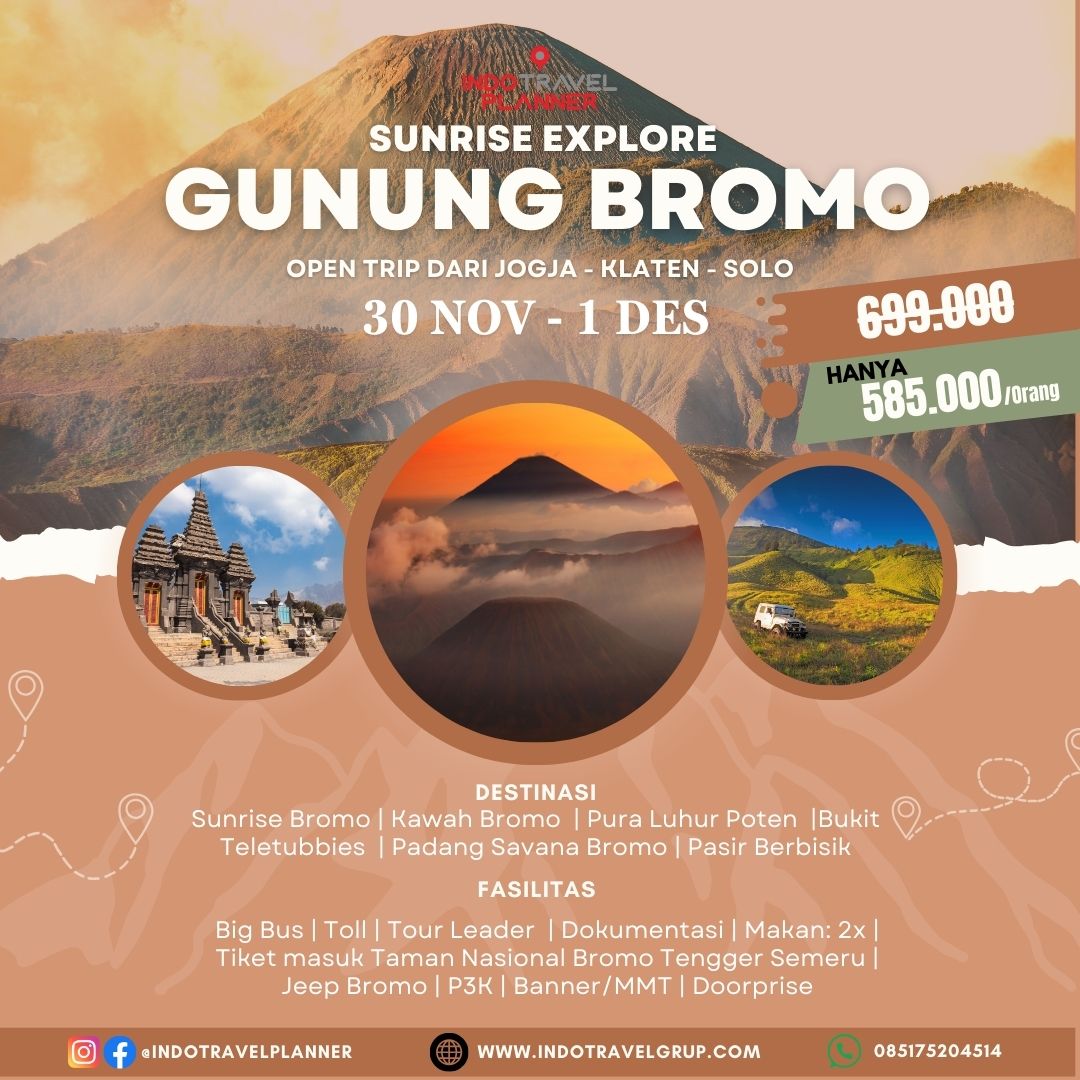 Open Trip Bromo dari Jogja: Midnight Tour - INDO TRAVEL PLANNER